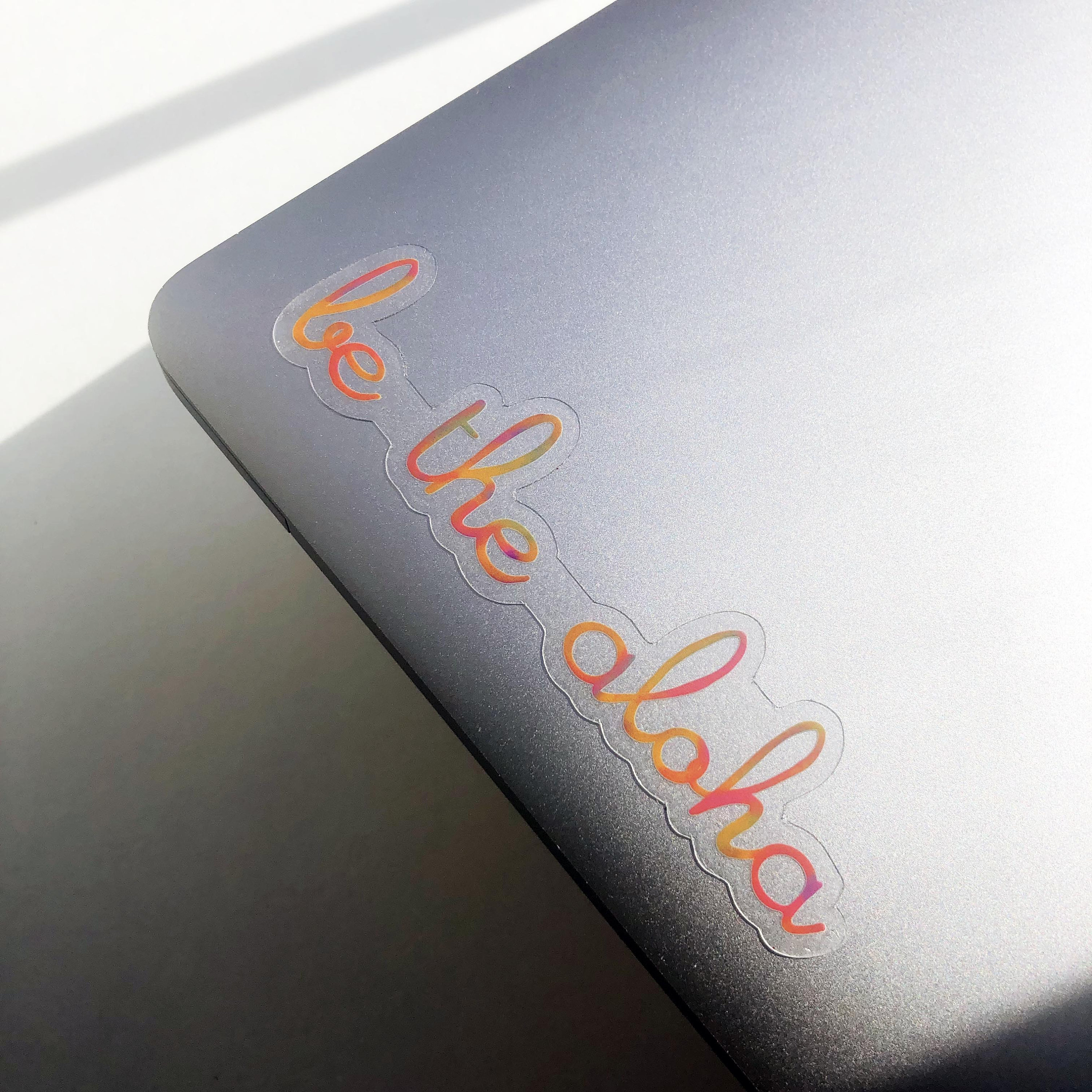 Be the Aloha Cursive Orange Text Clear Sticker Waterproof - Etsy