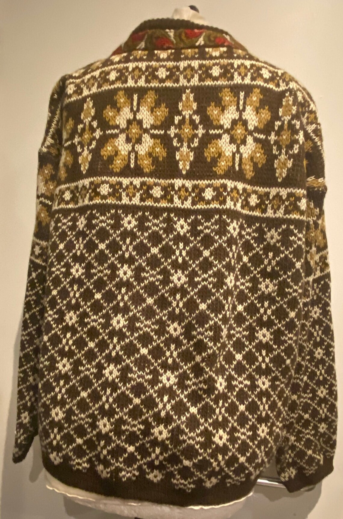 Vintage Wool Cardigan / Sweater / Label DIRDALSTRIKK / Vintage ...