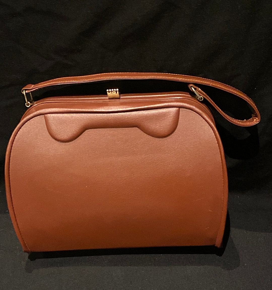 1940s- 50s Vintage Burgundy Handbag - Purse / 40s - 50s Burgundy Ladies ...
