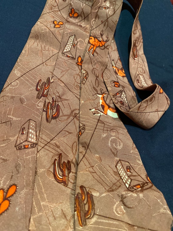 1940s -50s Vintage Mens Necktie / Label - ARROW - mad… - Gem