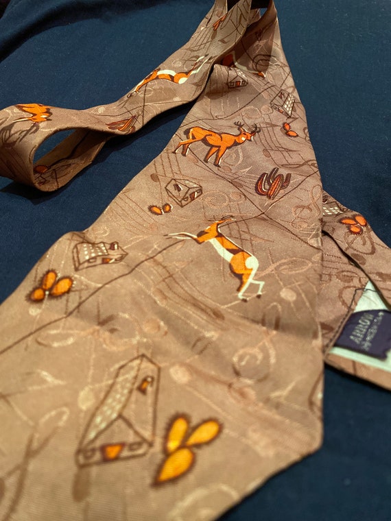 1940s -50s Vintage Mens Necktie / Label - ARROW - mad… - Gem