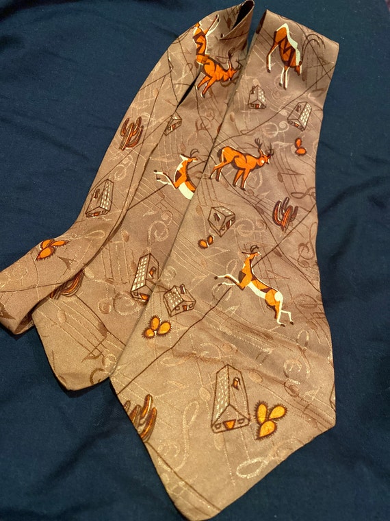 1940s -50s Vintage Mens Necktie / Label - ARROW - mad… - Gem