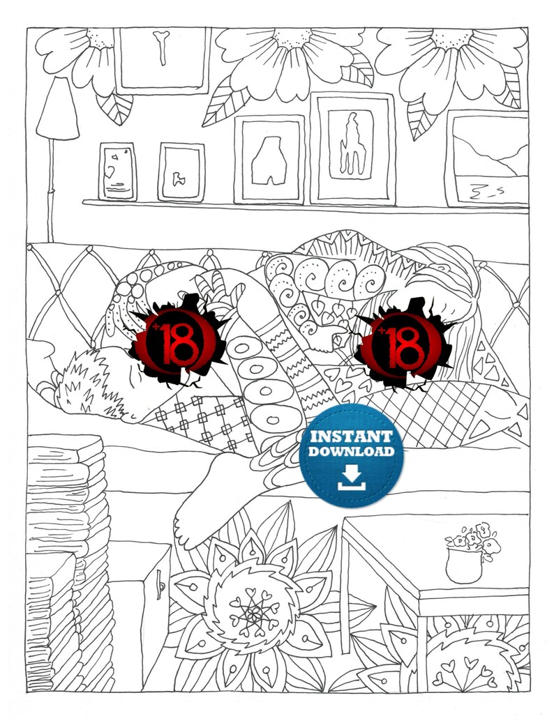 Téléchargement Instantané Sex Positions Ce Coloriage Coquine Etsy