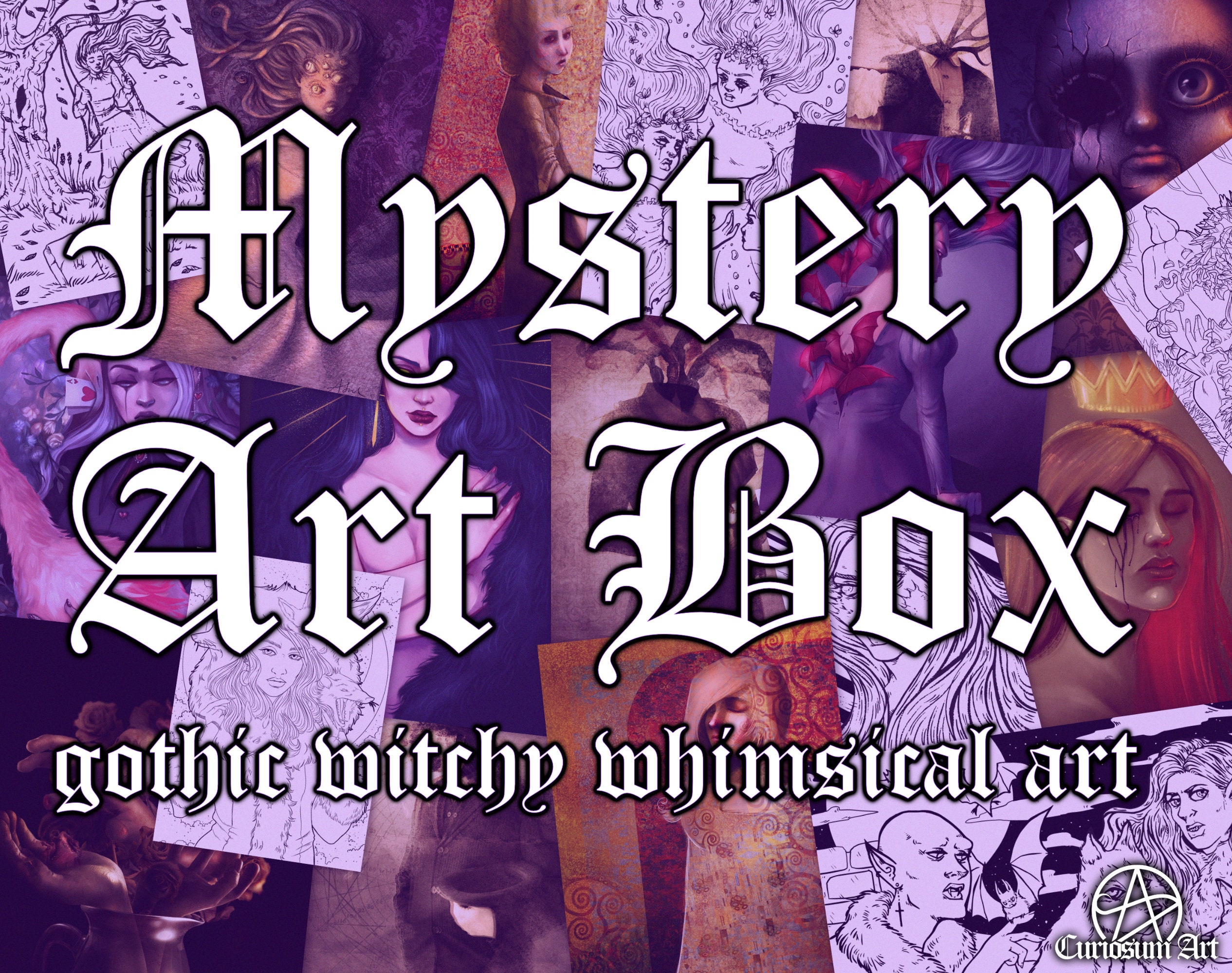 Mystery Art Box - Art Print Bundle - Gothic Cyberpunk Witchy Whimsical ...
