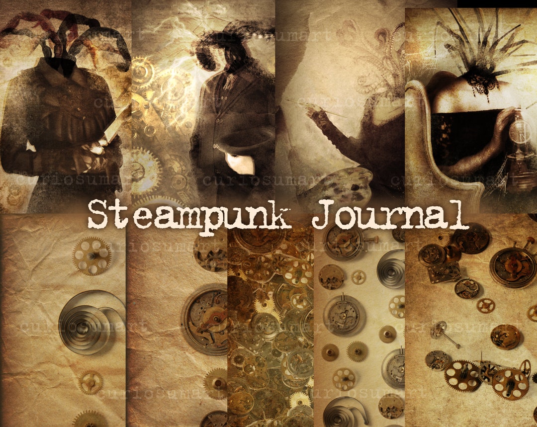 Steampunk Journal ~ Journal Kit, Printable Journal Kit, Shabby Junk ...