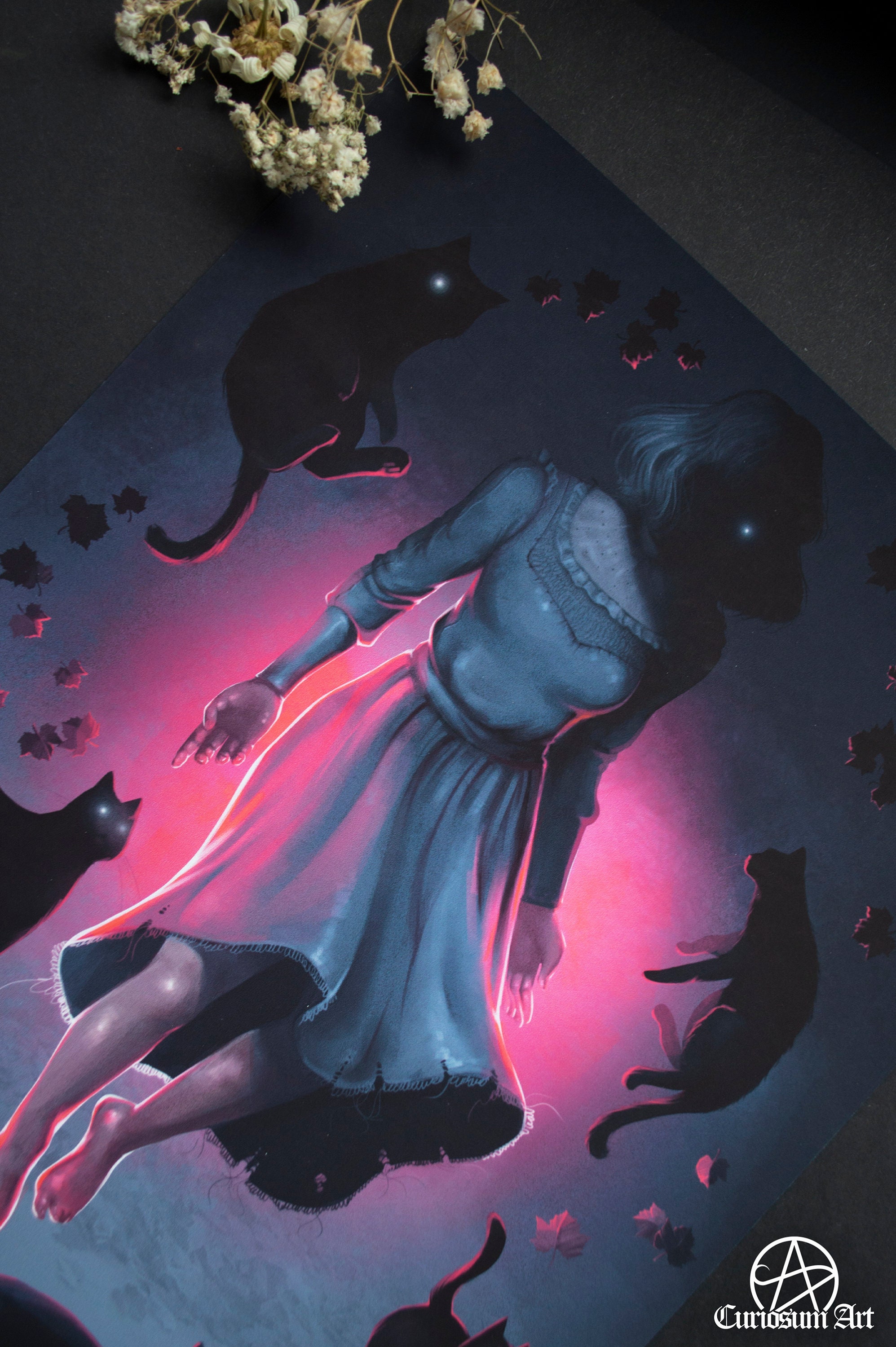 Cat Hive Mind Surreal Art Print ~ Gothic Interior ~ Goth Wall ...