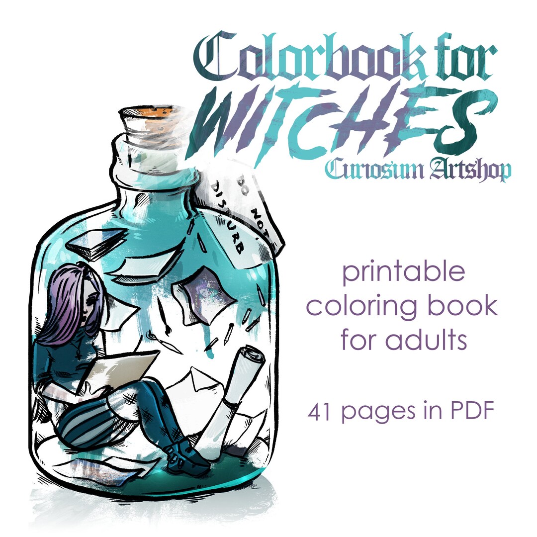 Colorbook for Witches Vol. 1 - Printable Coloring Book ~ Colorbook for ...