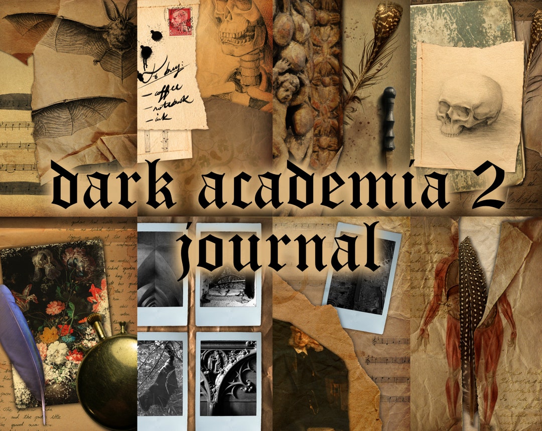 Dark Academia 2 Journal ~ Journal Kit, Printable Journal Kit, Shabby ...