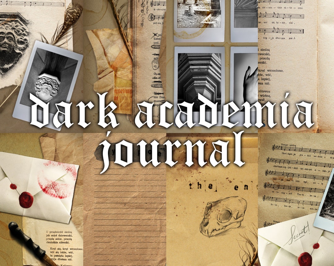 Dark Academia Journal ~ Journal Kit, Printable Journal Kit, Shabby Junk ...