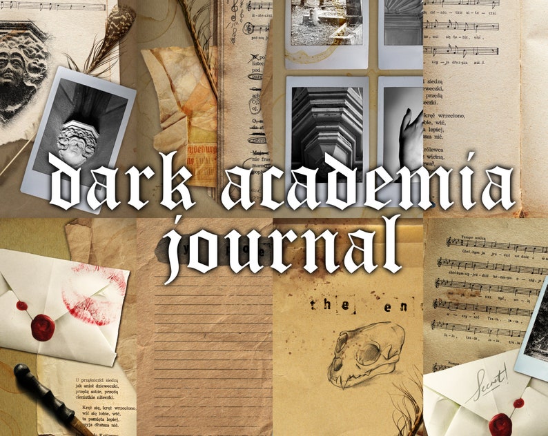 Dark Academia Journal Journal Kit Printable Journal Kit - Etsy