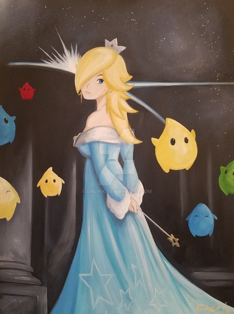 Rosalina and Luma From Super Mario Galaxy, Canvas Print - Etsy