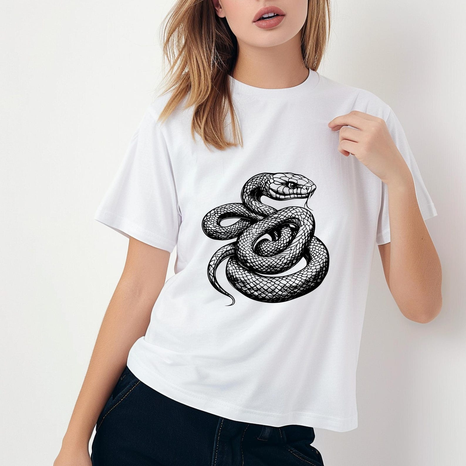 Snake Outline Illustration Bundle 9 SVG/PNG, Different Styles Black ...