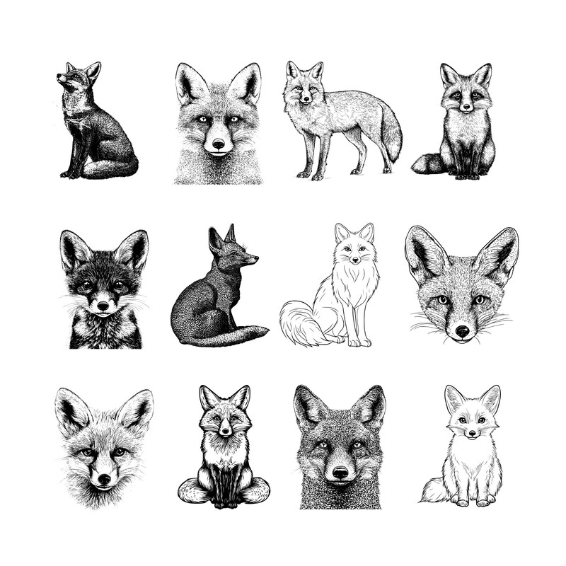 White Fox Logo Svg - Etsy UK