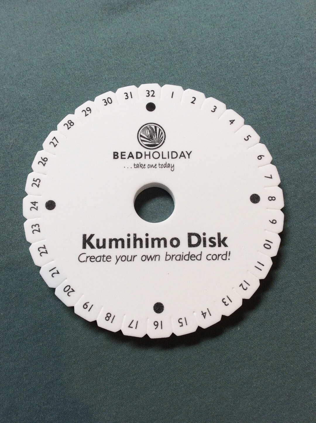 6” Large Kumihimo Foam Disk - Standard Thickness 32 Slot Round Braided ...