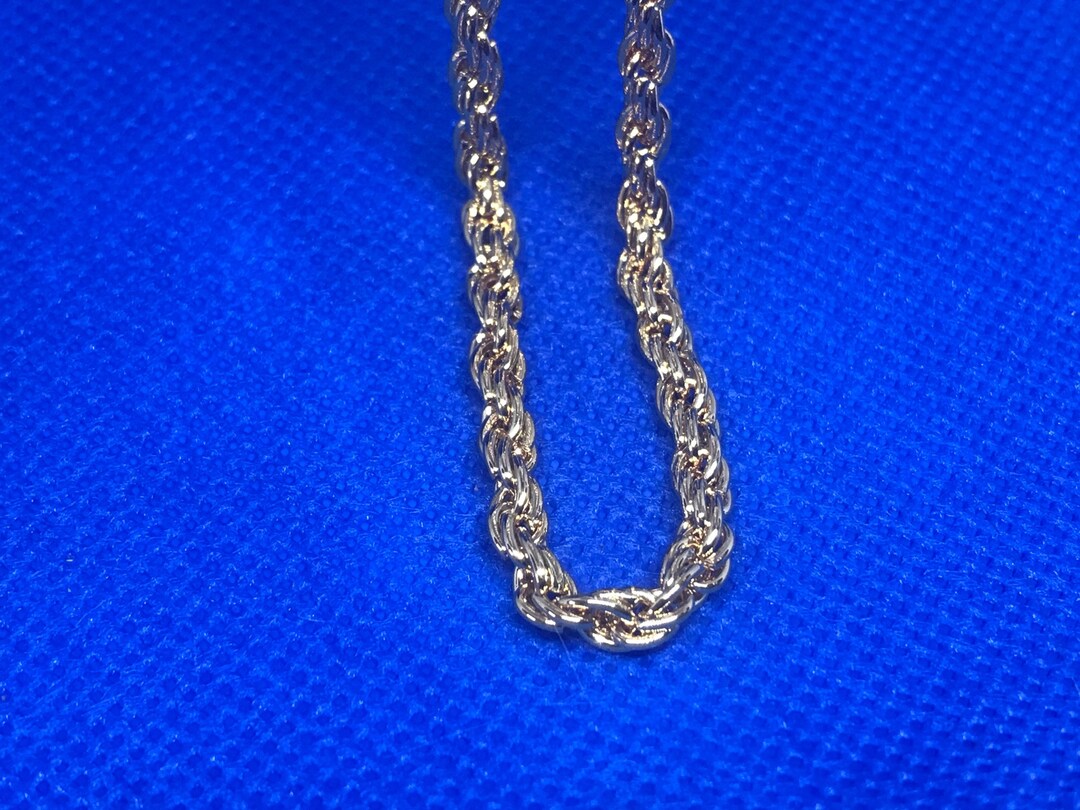 20” Vintage Gold Plated High Polish Necklace Rope Chain - 1 or 5 Pack ...
