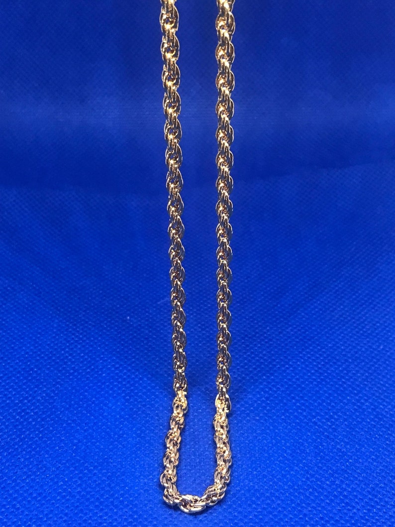 20” Vintage Gold Plated High Polish Necklace Rope Chain - 1 or 5 Pack ...