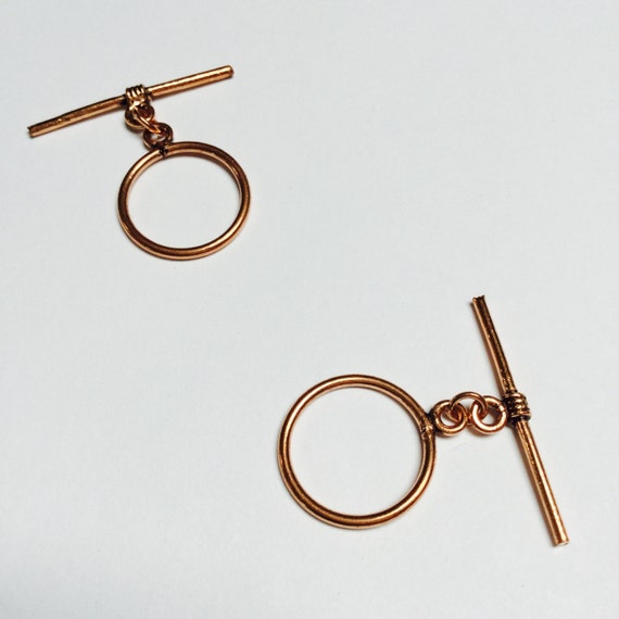 Large Copper Toggle Clasp 4 Sets 334 | Etsy