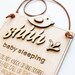 Personalised Baby Sleeping Sign Don't Ring Doorbell Front Door Sign Do ...