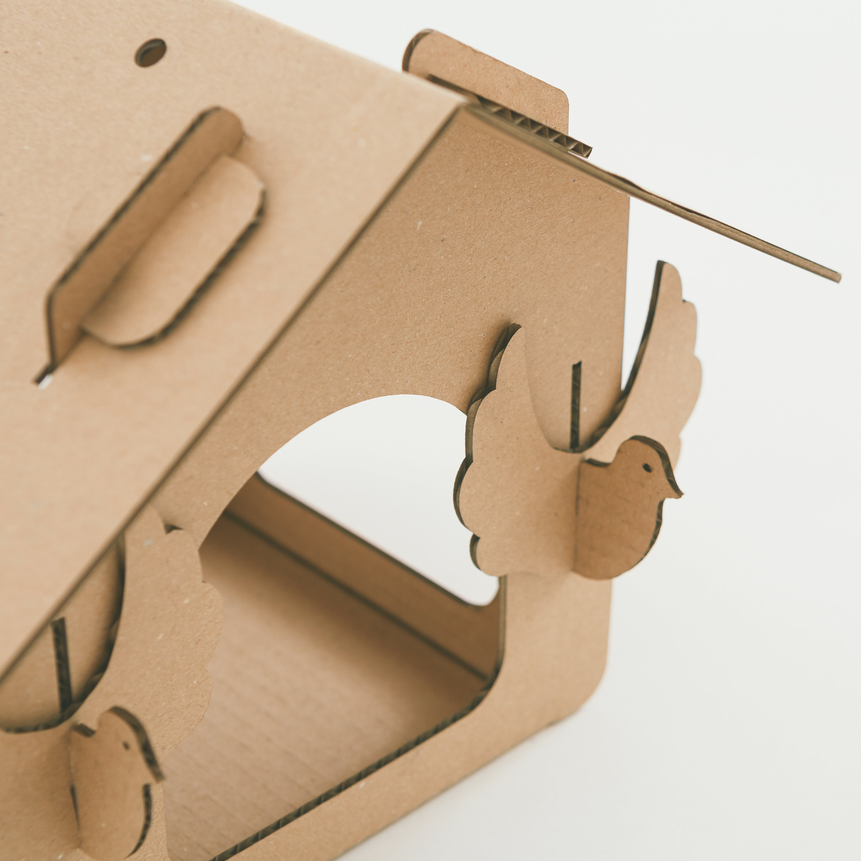 Cardboard Bird House Laser Cut Files Digital Download Cdr Dxf Svg Ai ...