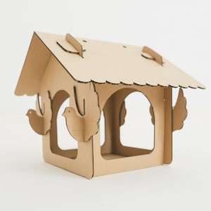 Cardboard Bird House Laser Cut Files | Digital Download | Cdr | Dxf ...