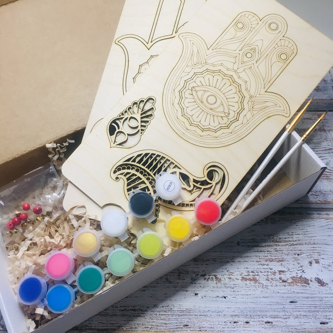 Hamsa Kit to Create Your Protective Amulet. Painting Kit - Etsy