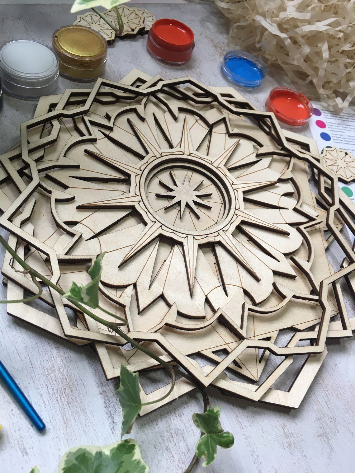 Mandala SUCCESS Painting Kit Wooden Mandala Paint Kits for - Etsy