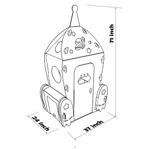 Personalized Cardboard Space Shuttle | Kids Spaceship Playhouse ...