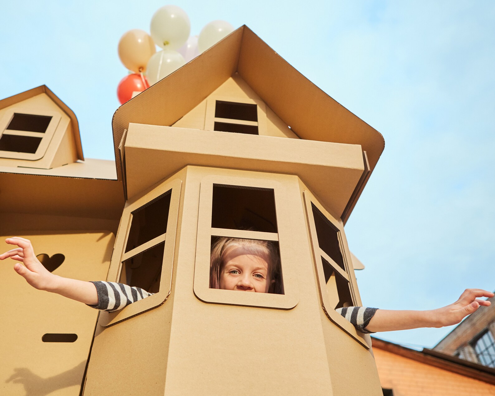 Playhouse. Cardboard Playhouse. Creative Crafts Playhouse for Kids. the ...