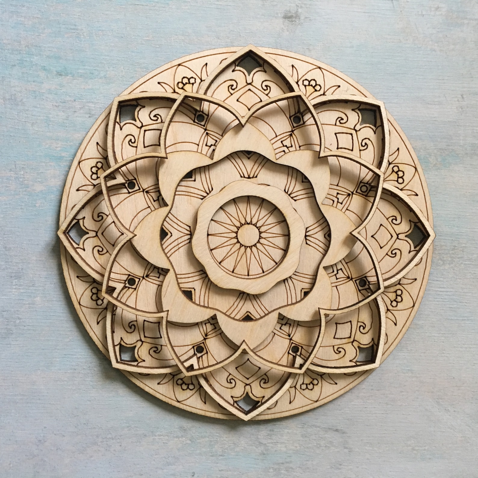 Mandala HEALTH Painting Kit, Wooden Mandala Paint Kits for Adults, Diy ...