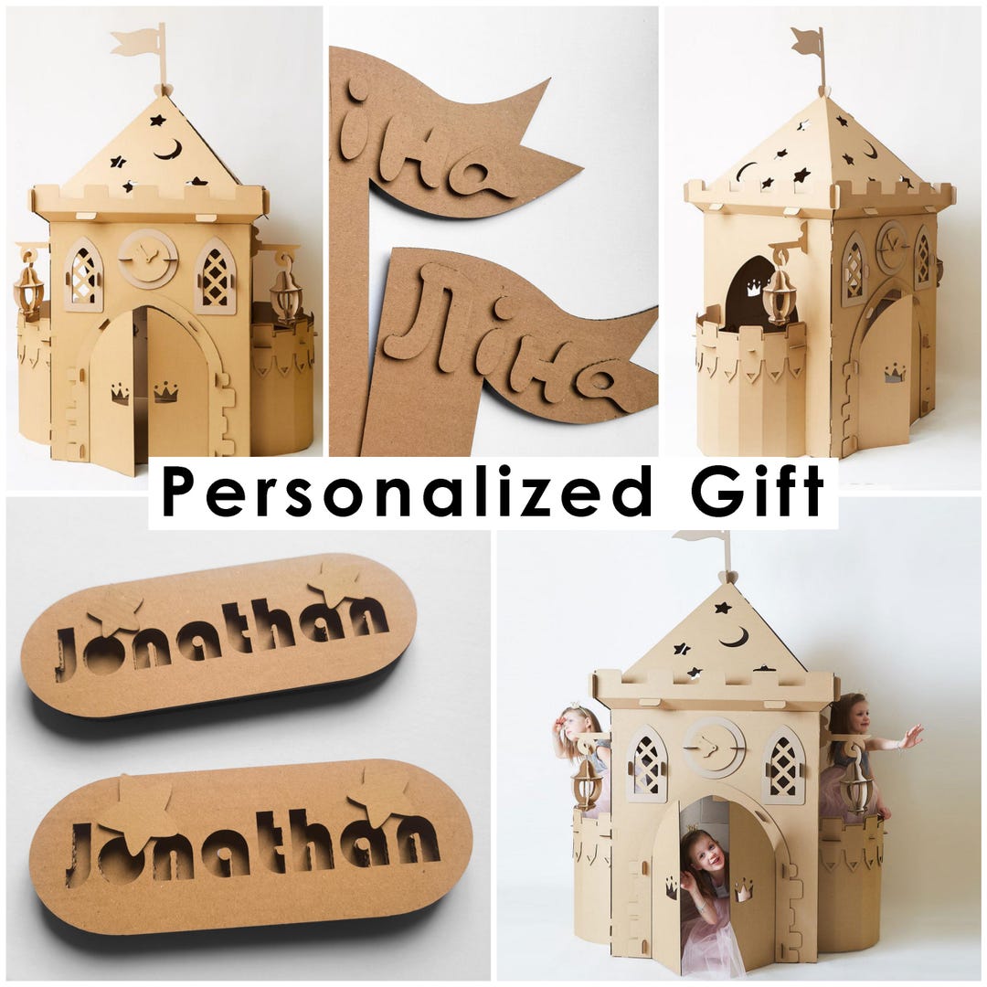 Princess Castle Playhouse | Cardboard DIY Fort for Kids | Princess ...