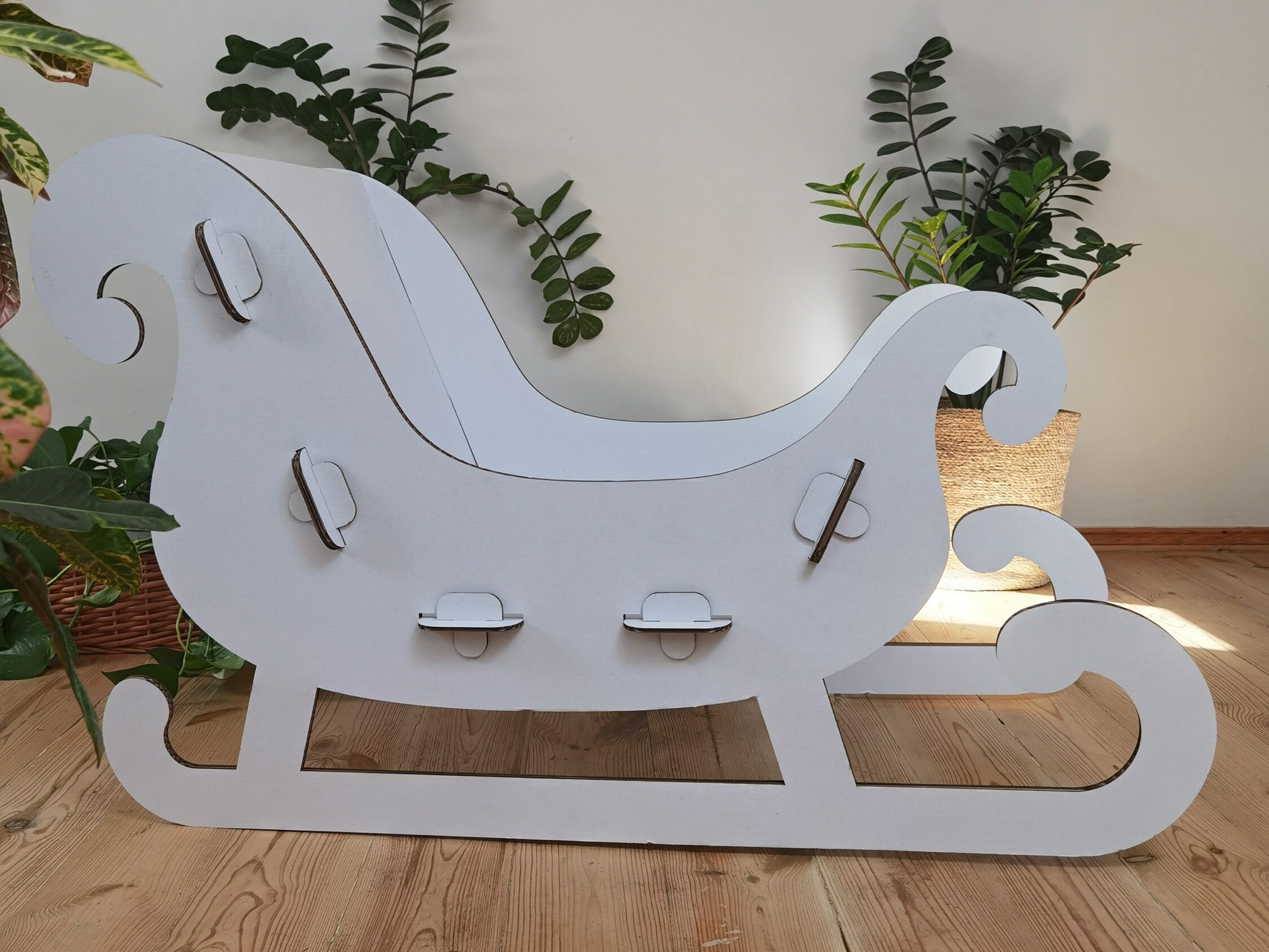 Cardboard Christmas Sled, Santa's Sleigh, Sleigh, Vintage Sleig ...