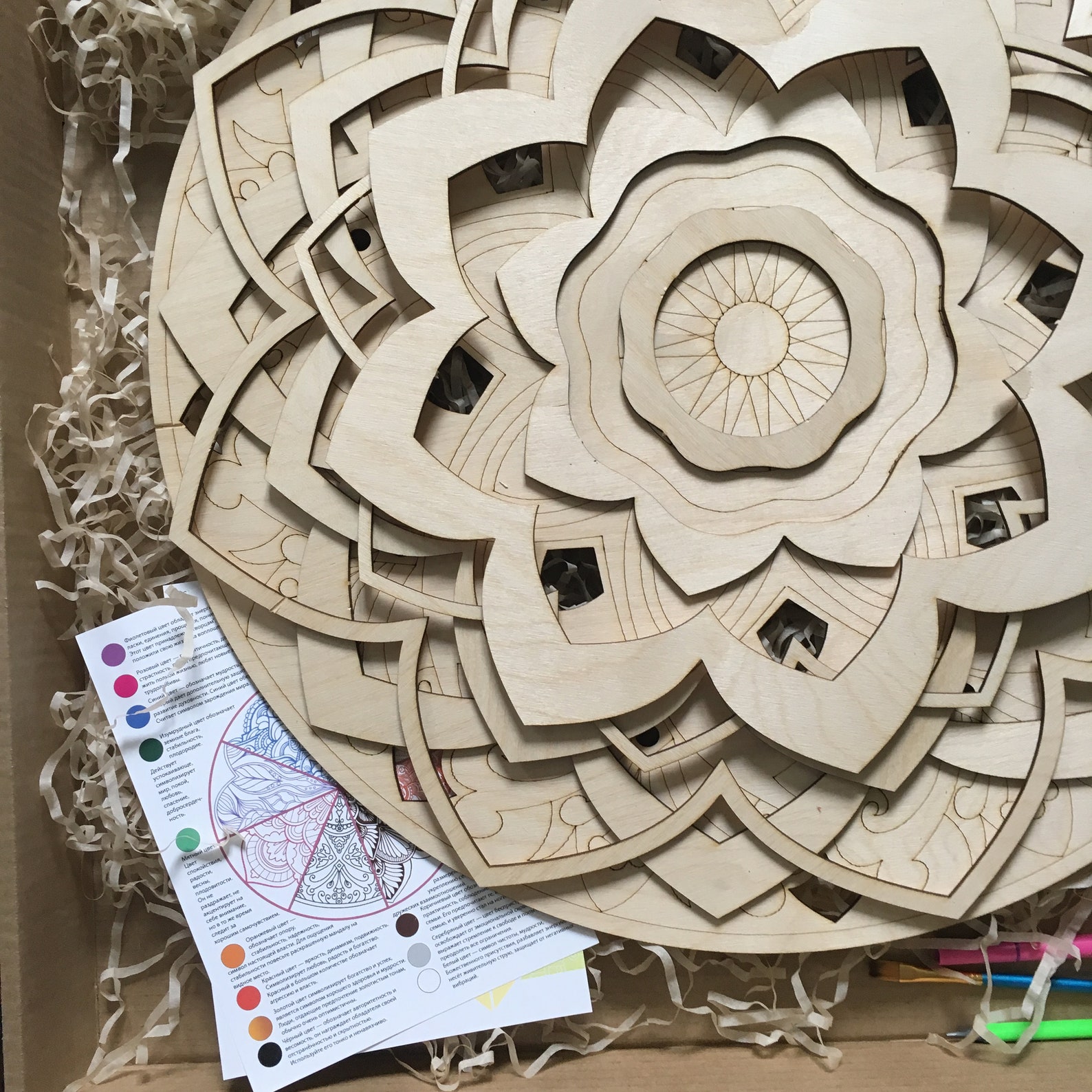 Mandala HEALTH Painting Kit, Wooden Mandala Paint Kits for Adults, Diy ...
