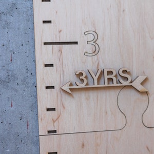 Personalized Growth Chart Ruler 3D With Height Marking Arrows Playroom ...