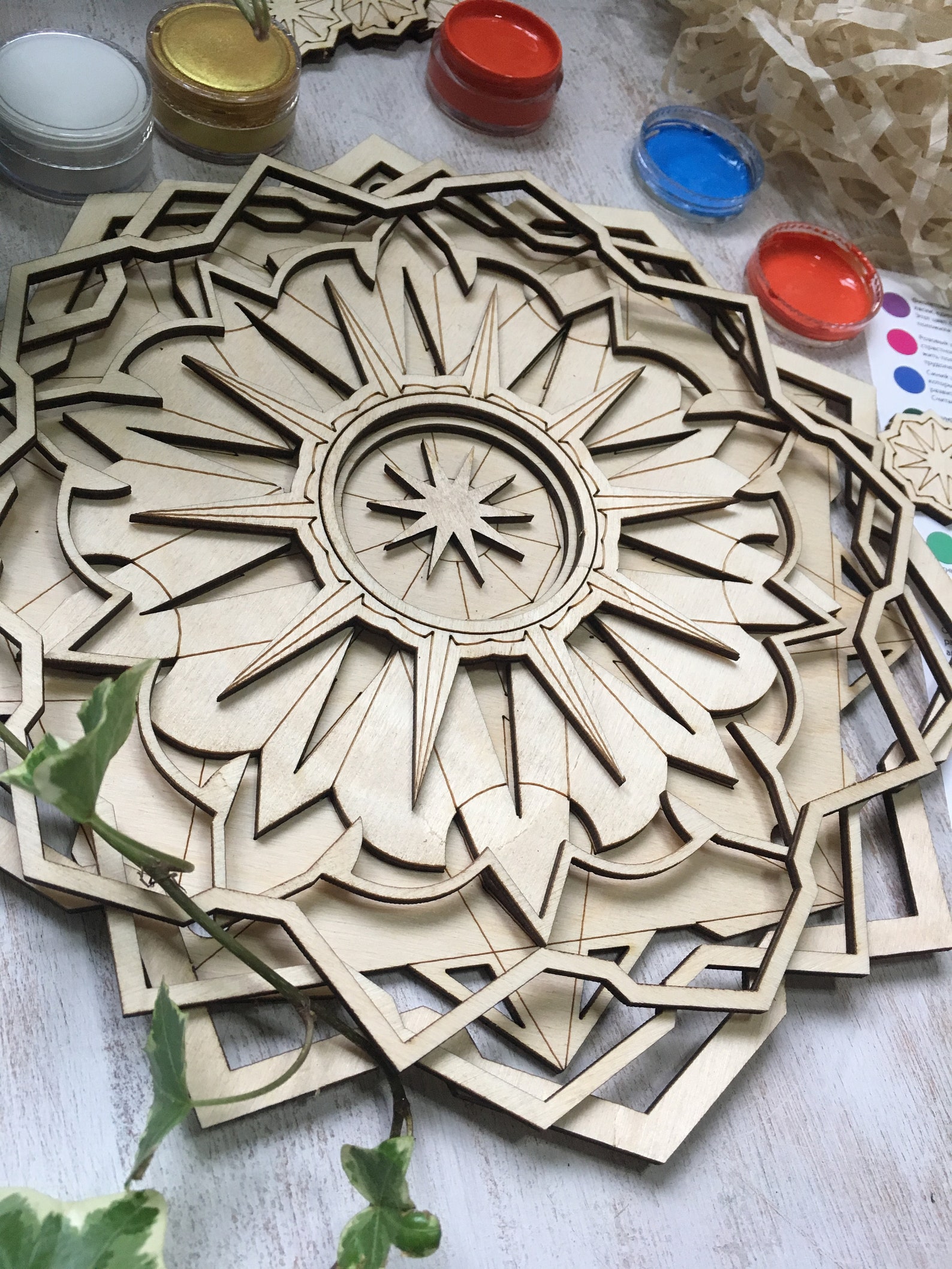 Mandala SUCCESS Painting Kit, Wooden Mandala Paint Kits for Adults, Diy ...