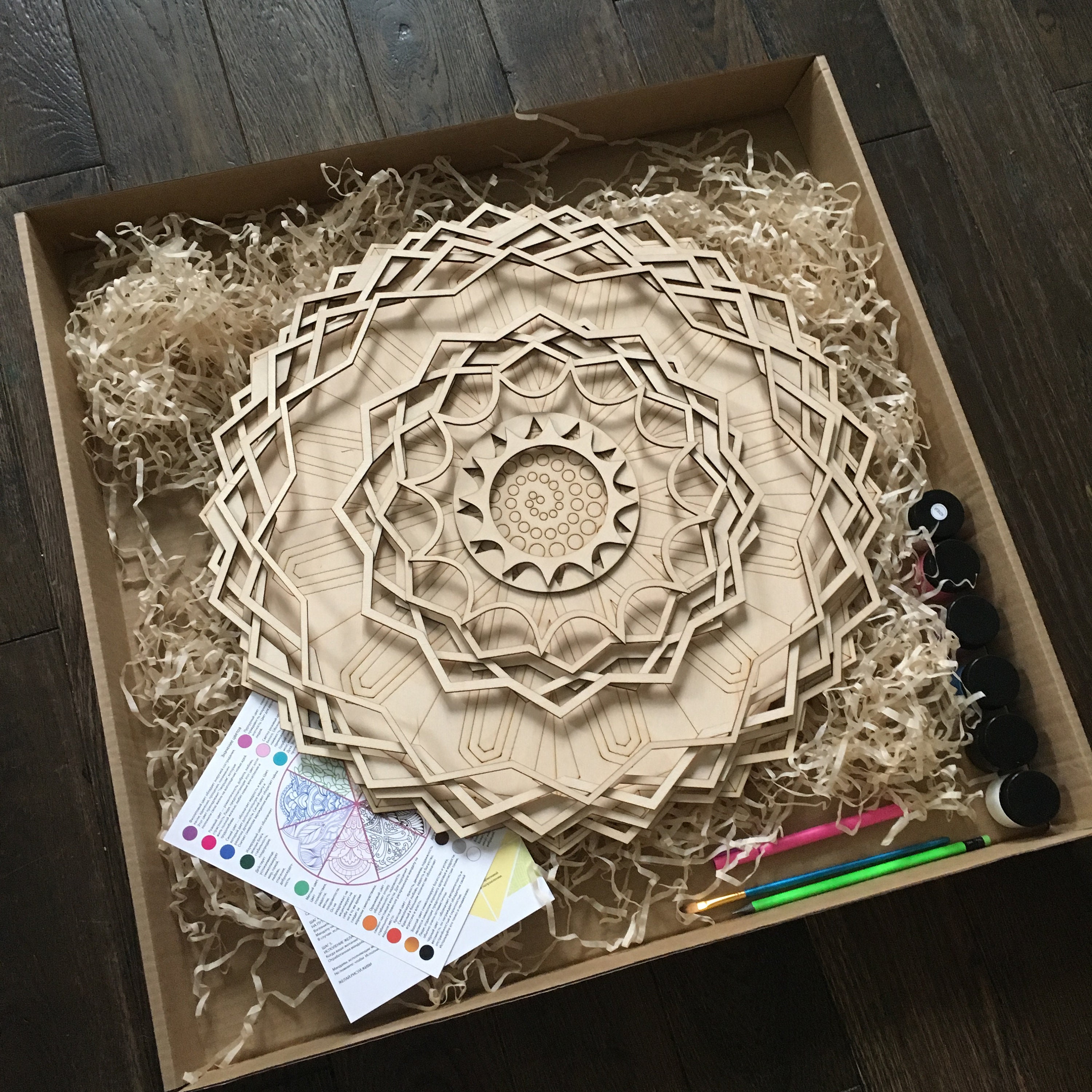 MONEY Mandala Painting Kit Wooden Mandala Paint Kits for | Etsy