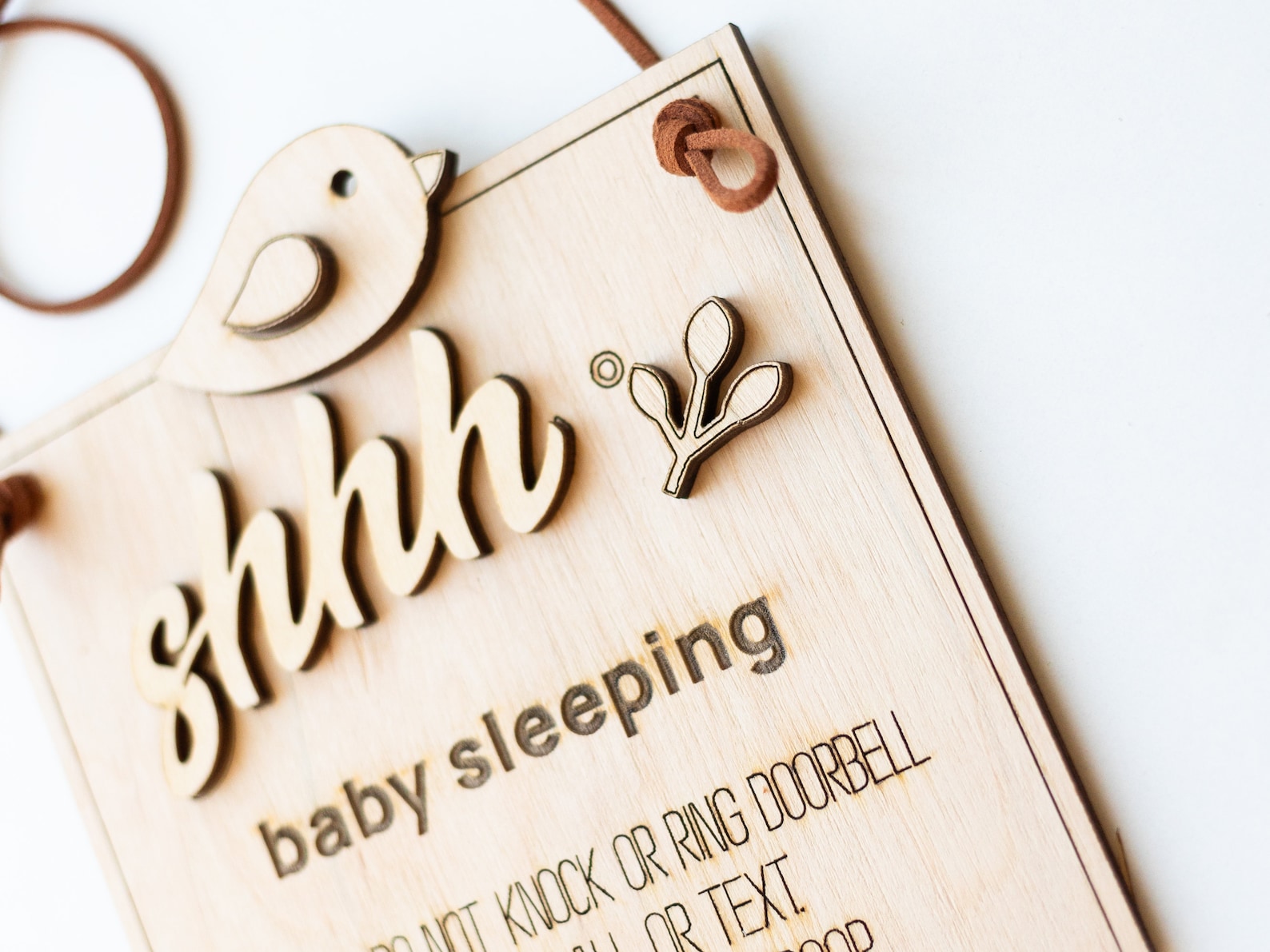 Personalised Baby Sleeping Sign Don't Ring Doorbell Front Door Sign Do ...