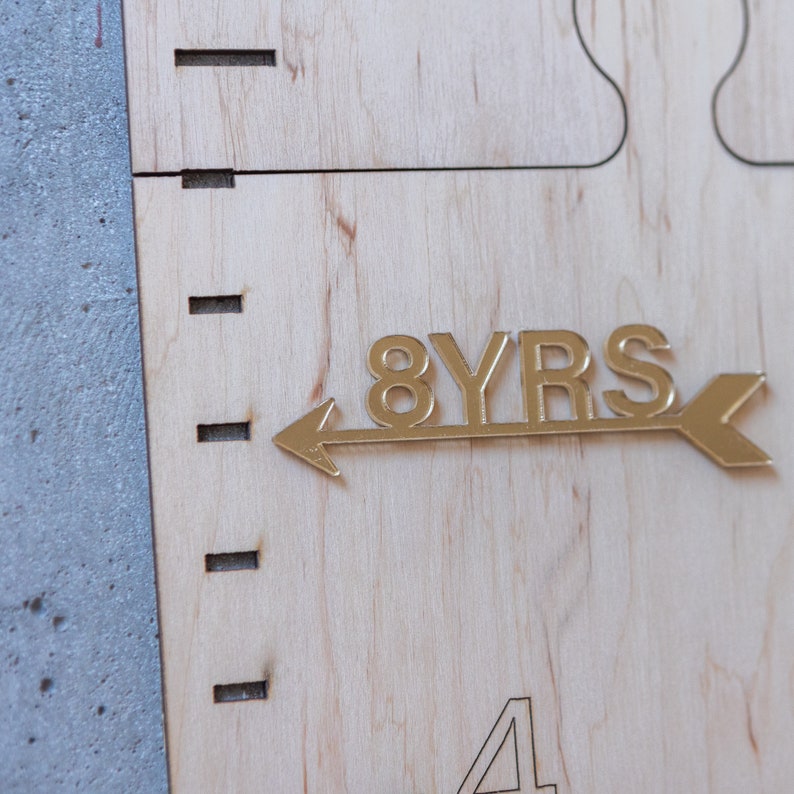 Personalized Growth Chart Ruler 3D With Height Marking Arrows Playroom ...