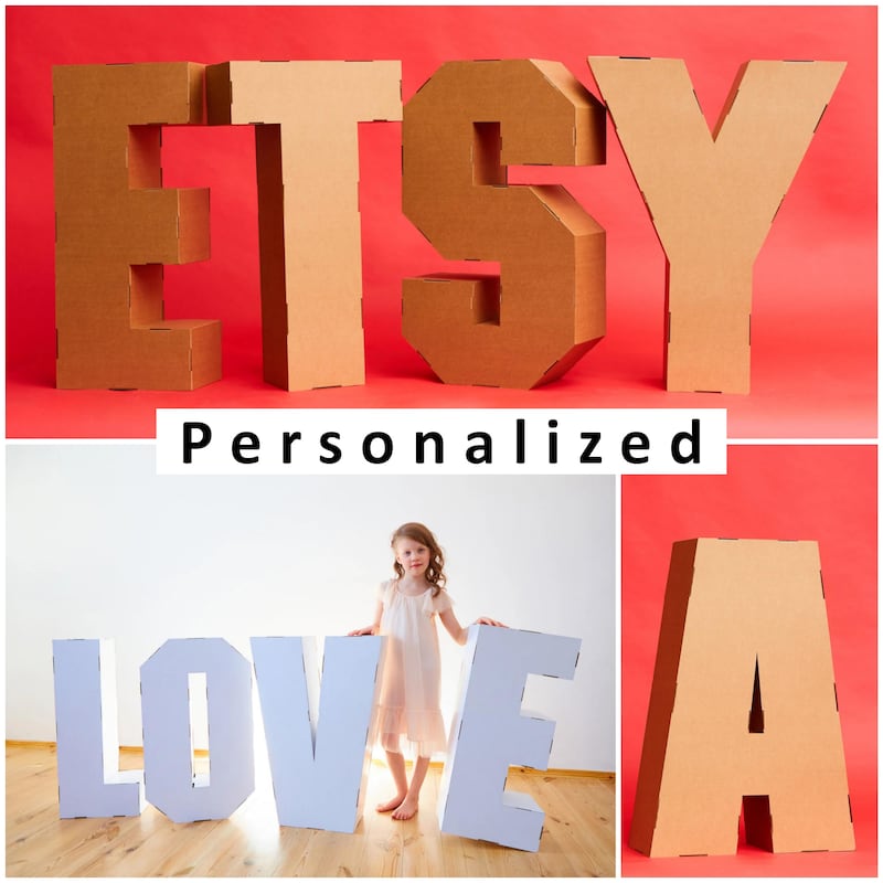 Cardboard Big Letters - Etsy
