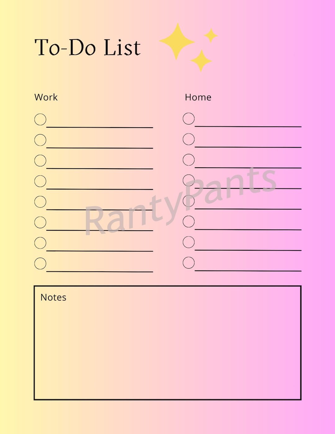 Lista de tareas imprimible / Editable en Canva / Descarga digital ...