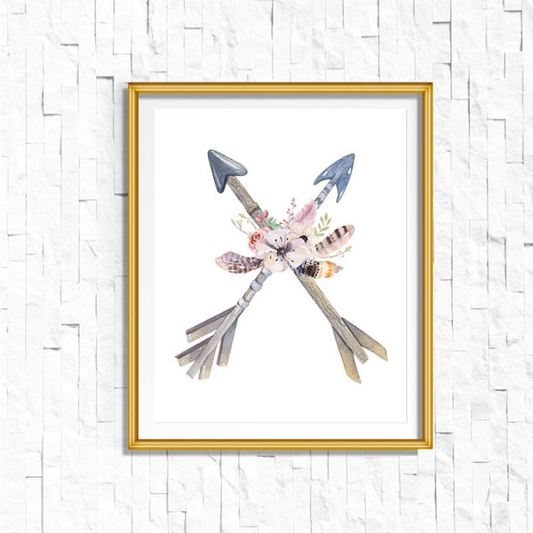 Feather Arrow Print - Etsy