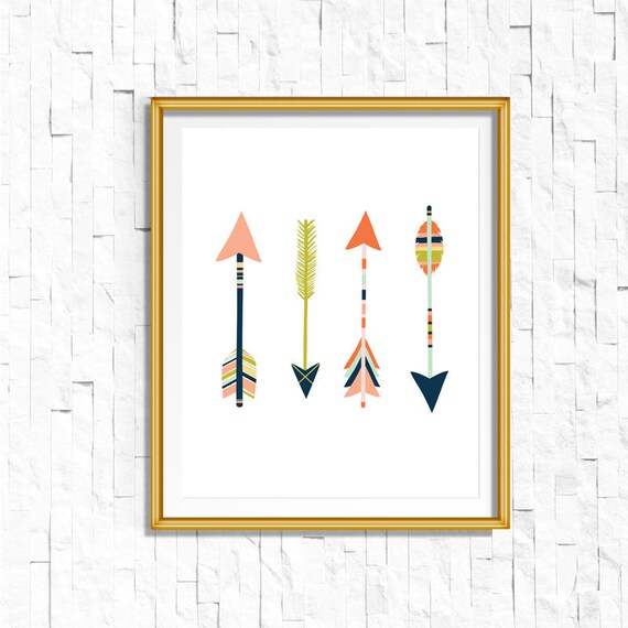 DIY PRINTABLE Tribal Nursery Print Arrow Print Arrow Art | Etsy