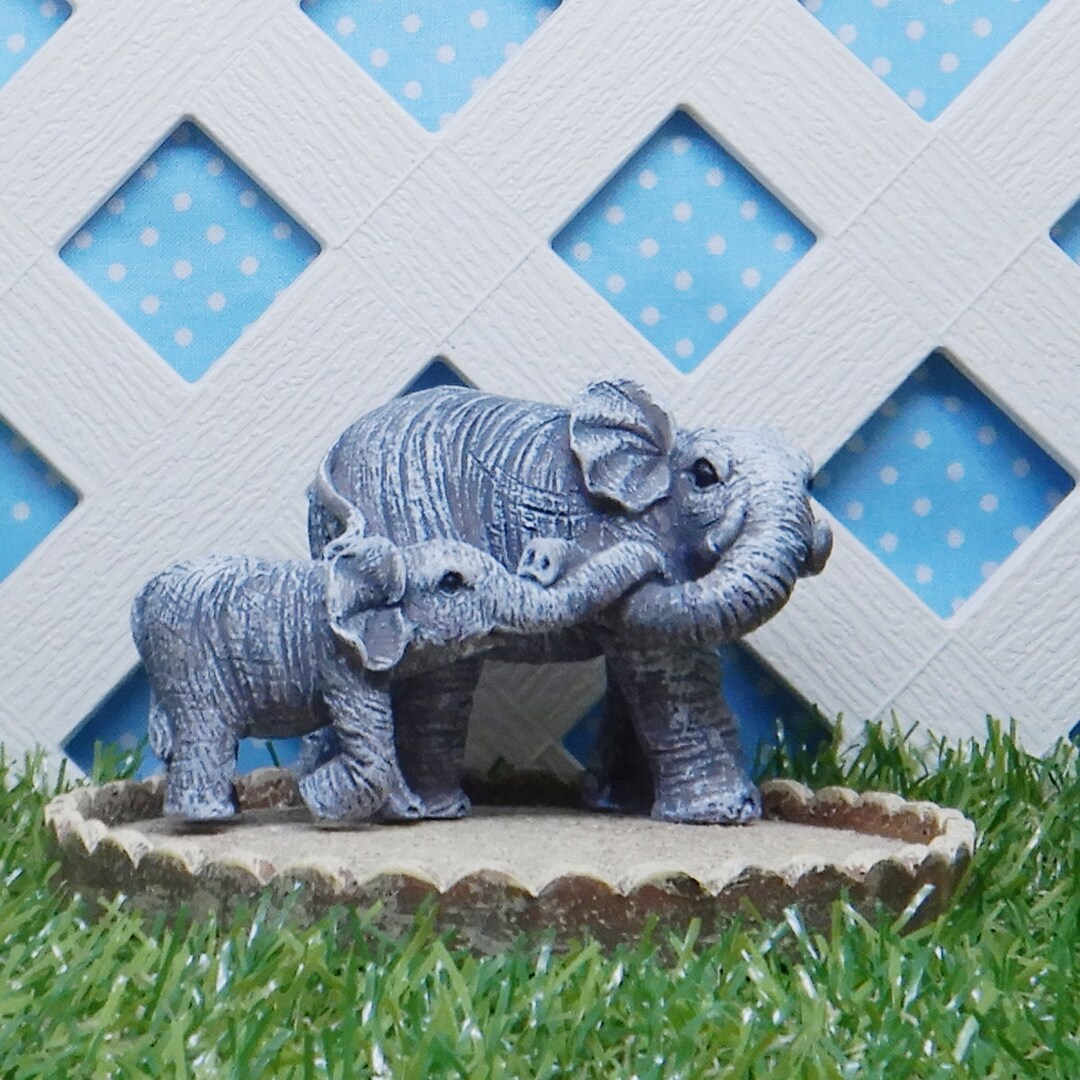 RARE FIND Emmie and Ellie Elephants Fairy Garden Miniature - Etsy