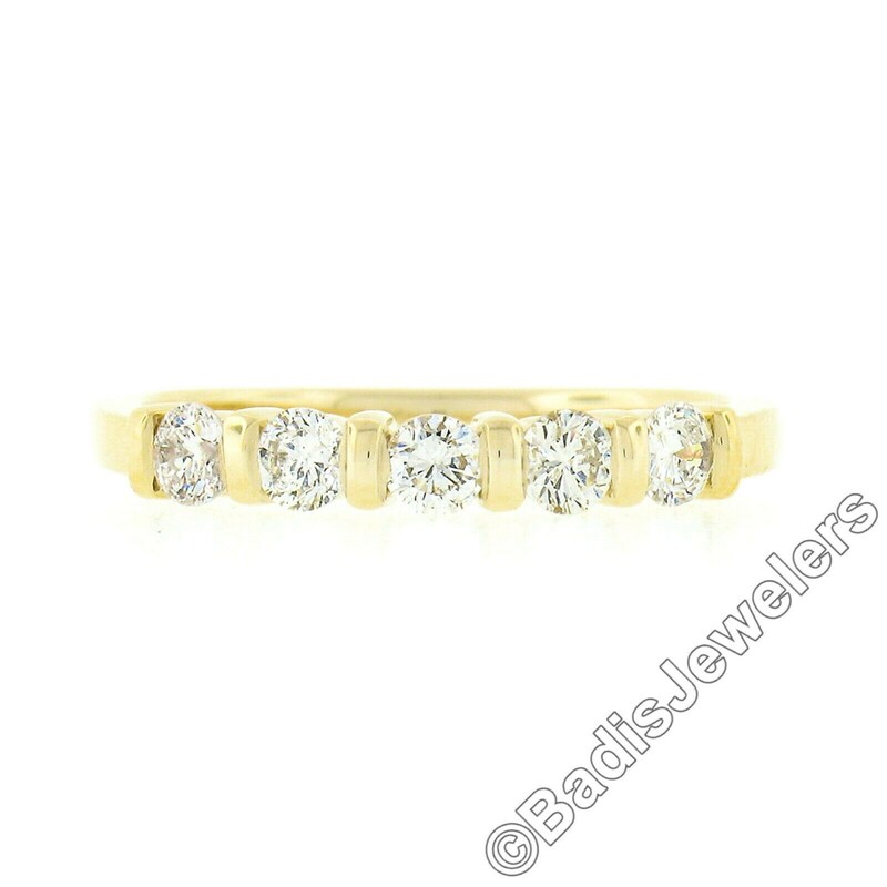 Diamond Bar Ring - Etsy