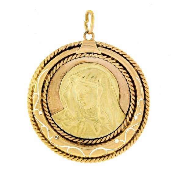 mother mary medallion two - Gem