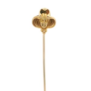 Antique Art Nouveau 12k Yellow Gold Lady Portrait Repousse Work Stick ...