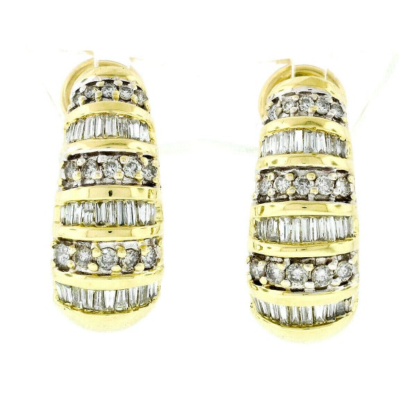 Omega Back Earrings - Etsy