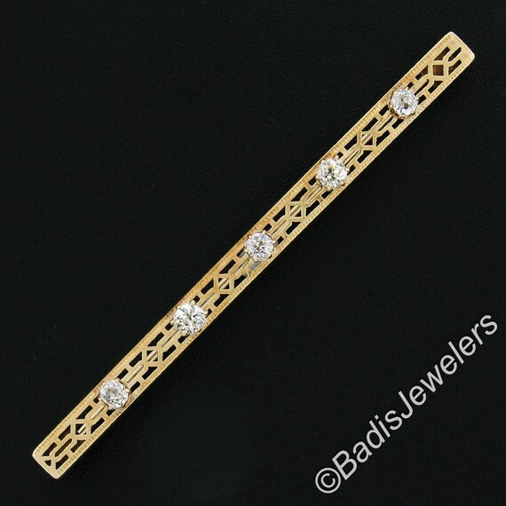 Antique Art Nouveau Strobell & Crane 14k Yellow Gold … - Gem