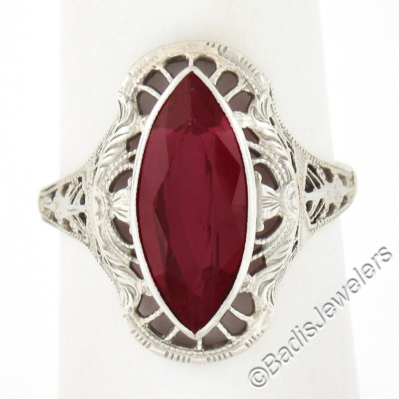 Ruby Filigree Ring - Etsy
