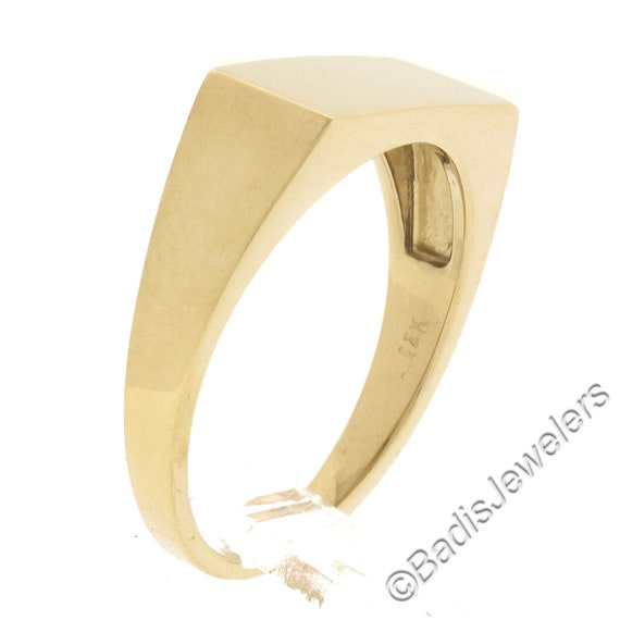 Rectangular signet ring in - Gem