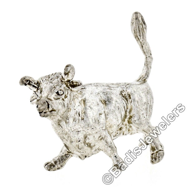 Silver Bull Sculpture - Etsy